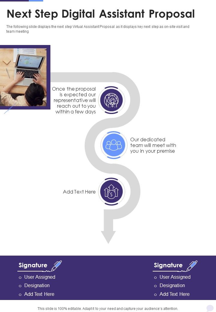 Next Step Digital Assistant Proposal One Pager Sample Example Document