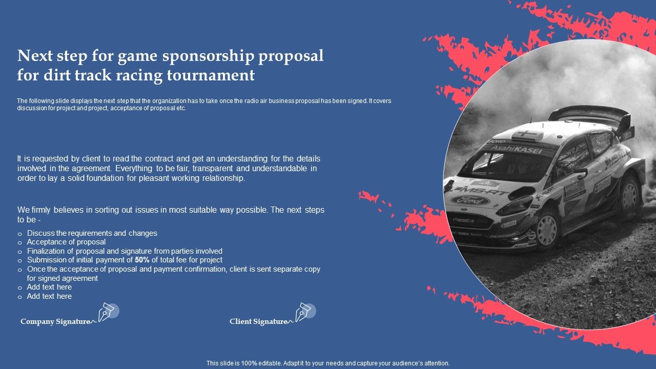 Next Step For Game Sponsorship Proposal For Dirt Track Racing ...