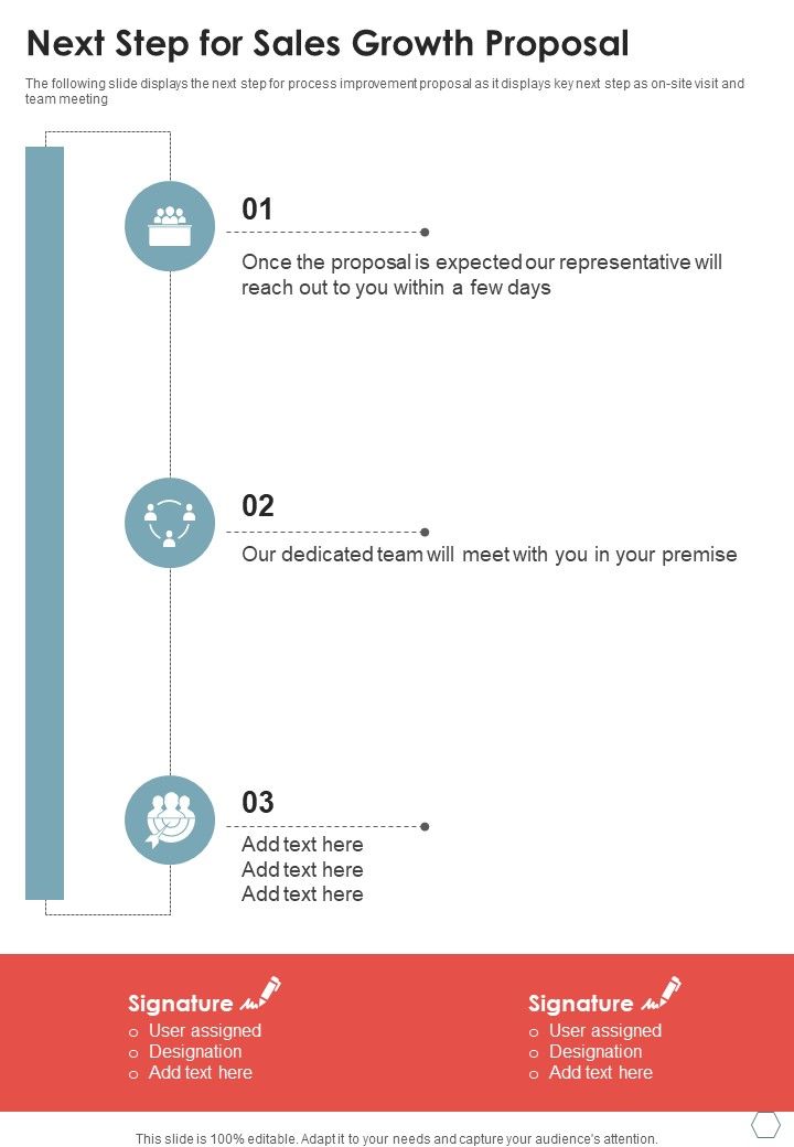 Next Step For Sales Growth Proposal One Pager Sample Example Document
