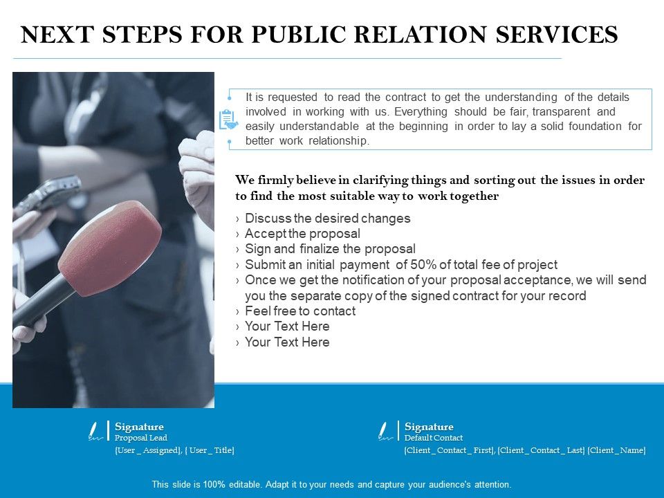 Next Steps For Public Relation Services Ppt PowerPoint Presentation ...