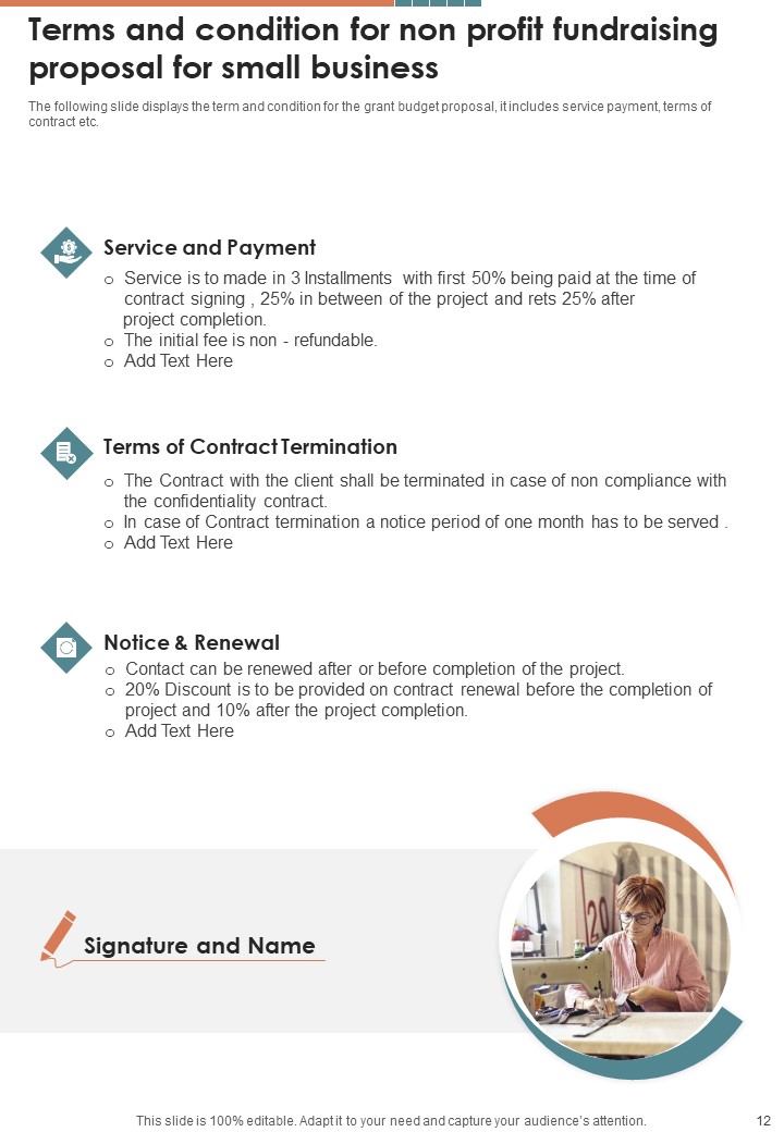 Non Profit Fundraising Proposal For Small Business Example Document Report
