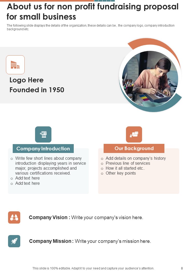 Non Profit Fundraising Proposal For Small Business Example Document Report