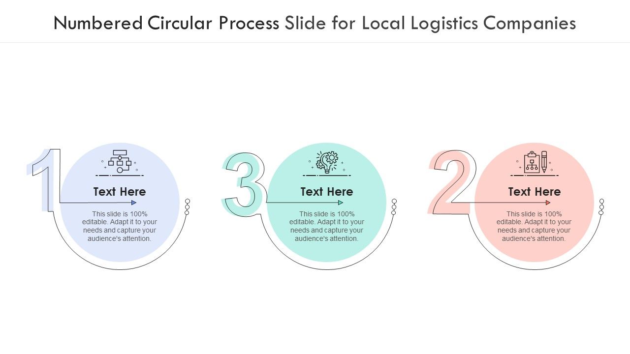 Numbered Circular Process Slide For Local Logistics Companies Themes PDF