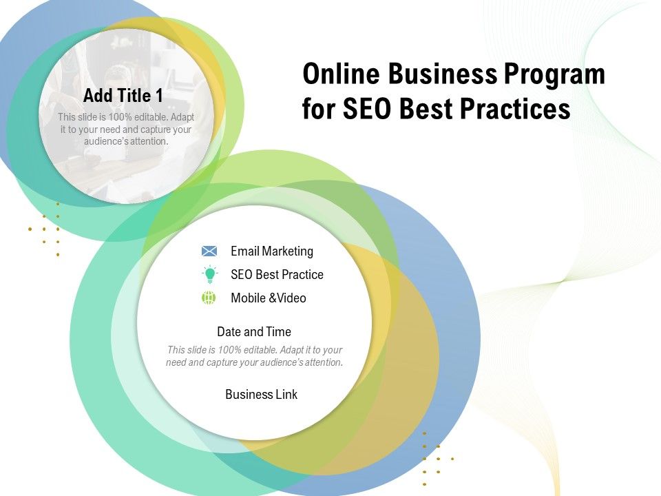 Online Business Program For SEO Best Practices Ppt PowerPoint Presentation Gallery Model PDF