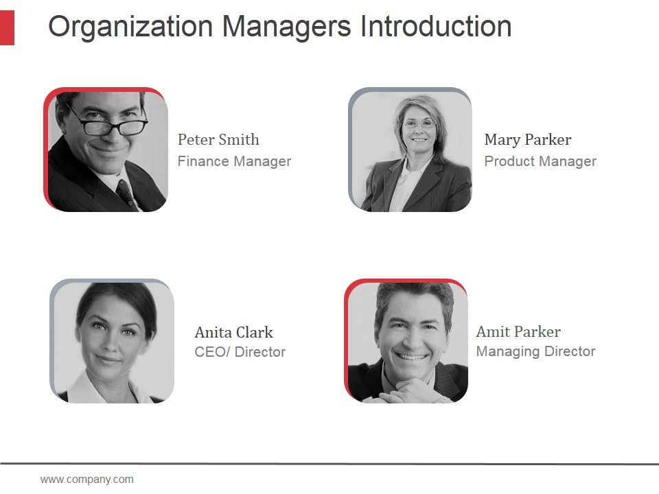 Organization Managers Introduction Ppt PowerPoint Presentation Examples