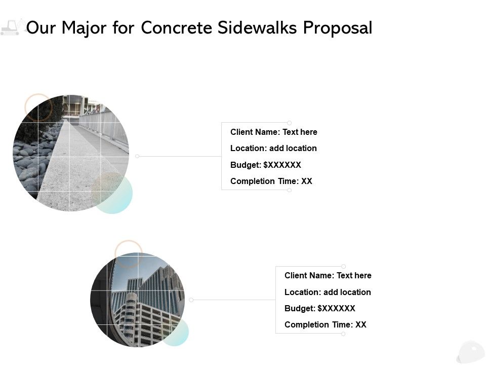 Our Major For Concrete Sidewalks Proposal Ppt PowerPoint Presentation Profe