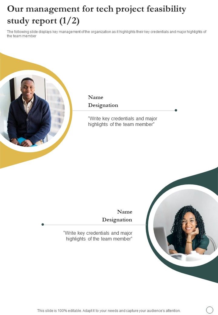 Our Management For Tech Project Feasibility Study Report One Pager Sample Example Document