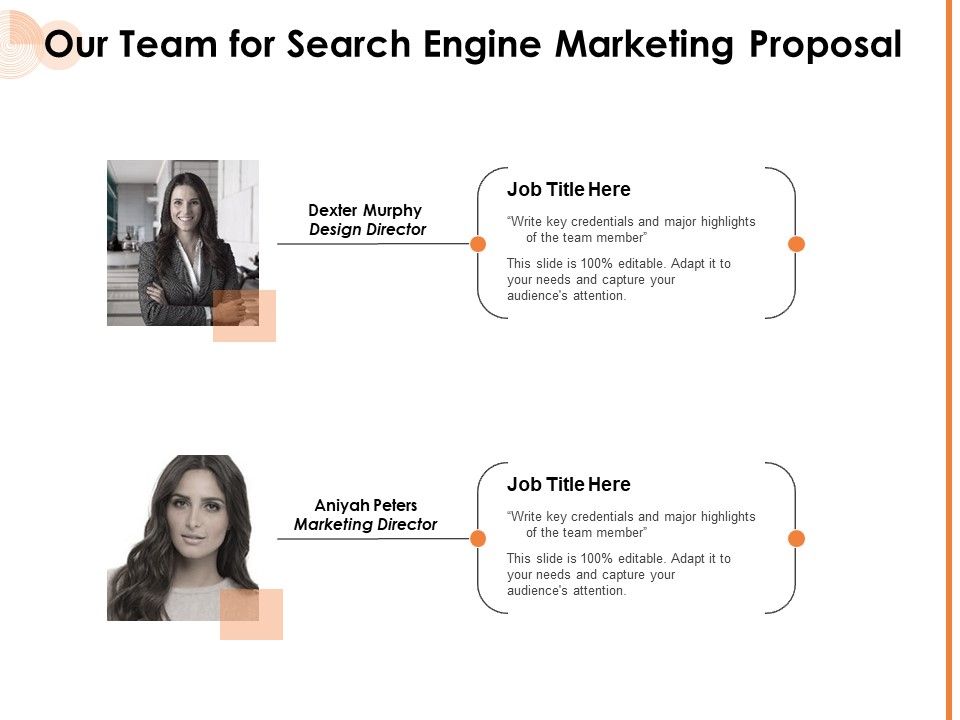 Our Team For Search Engine Marketing Proposal Marketing Ppt PowerPoint ...
