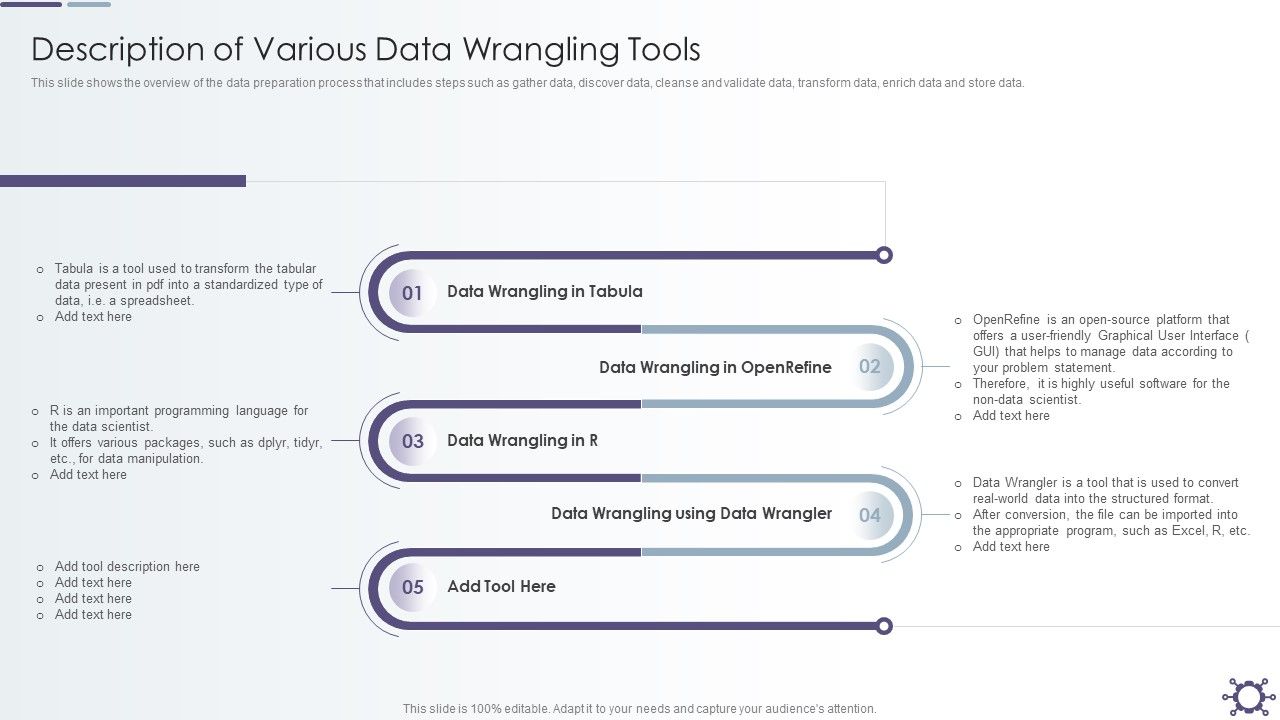 Outline Of Data Preprocessing Strategies And Importance Description Of Vari