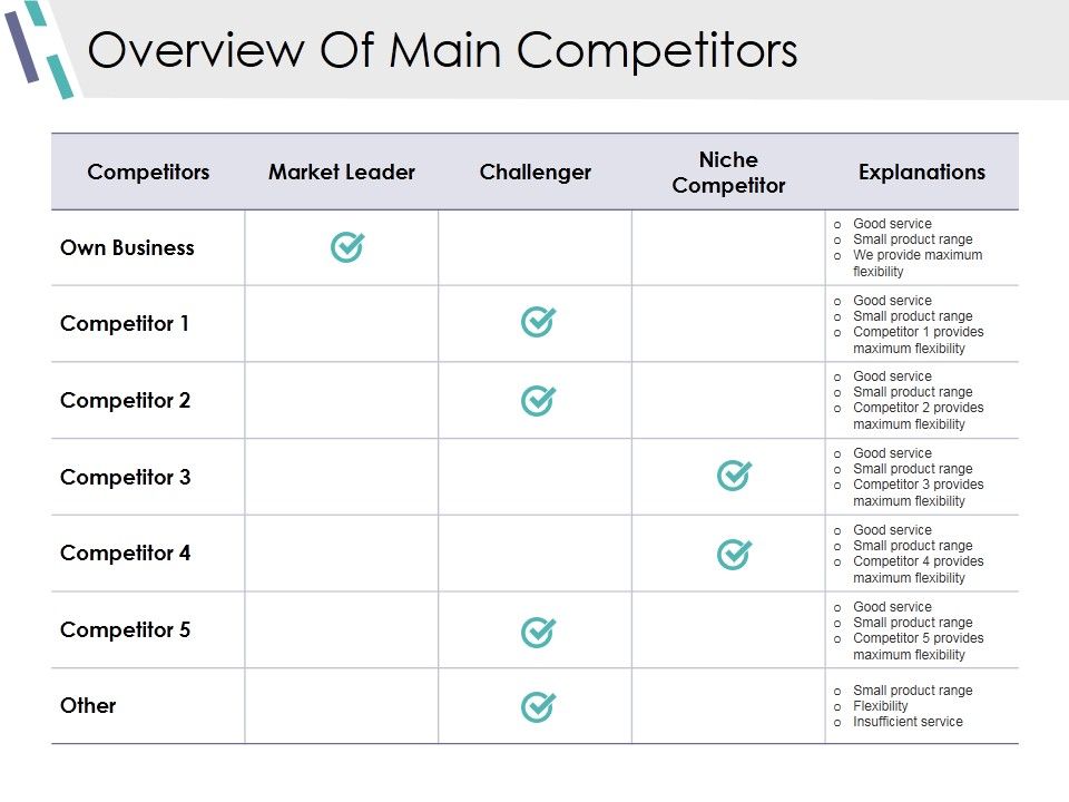 Overview Of Main Competitors Ppt PowerPoint Presentation Show Template Overview Of Main Competitors Ppt PowerPoint Presentation Show Template