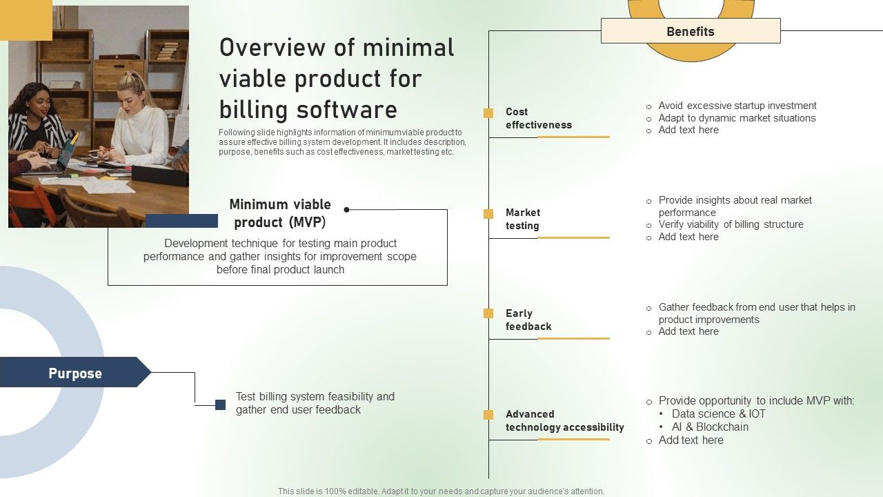 Overview Of Minimal Viable Product For Billing Software Ppt Powerpoint