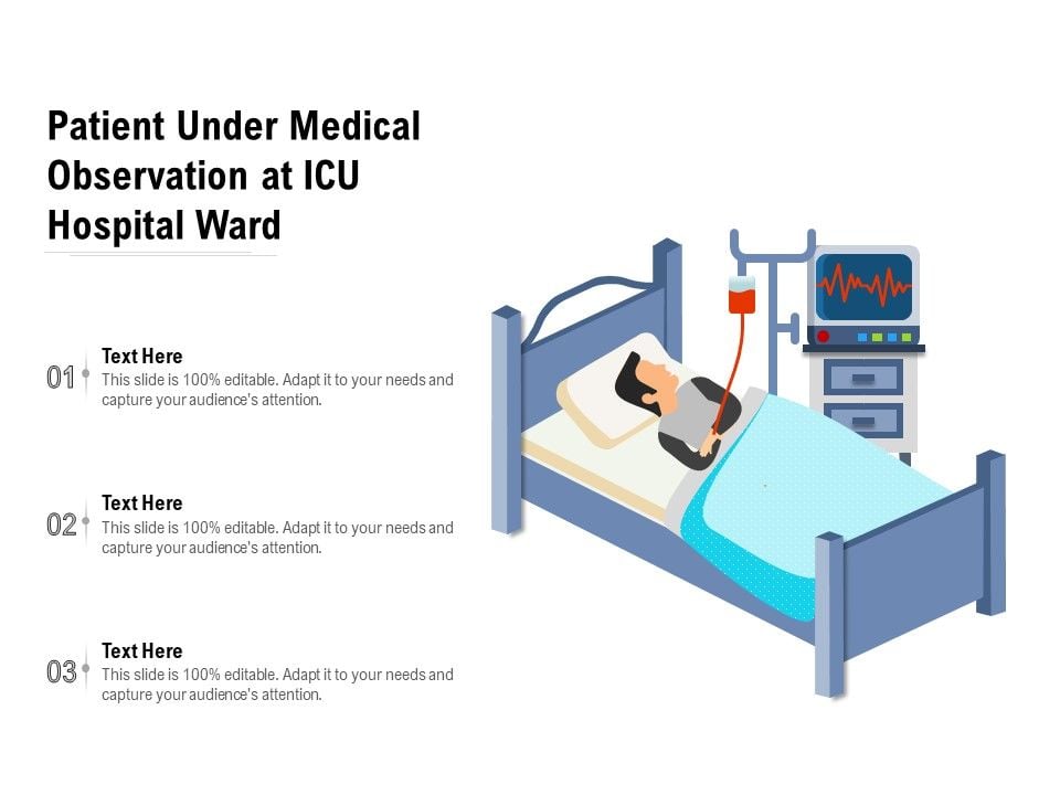 Patient Under Medical Observation At Icu Hospital Ward Ppt Powerpoint Presentation Model