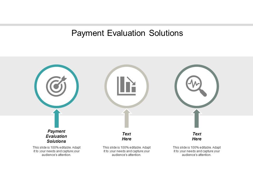 Payment Evaluation Solutions Ppt PowerPoint Presentation Slides Sample Cpb