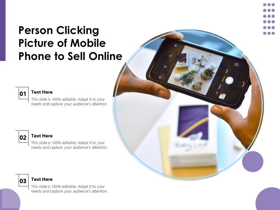 Person Clicking Picture Of Mobile Phone To Sell Online Ppt PowerPoint ...