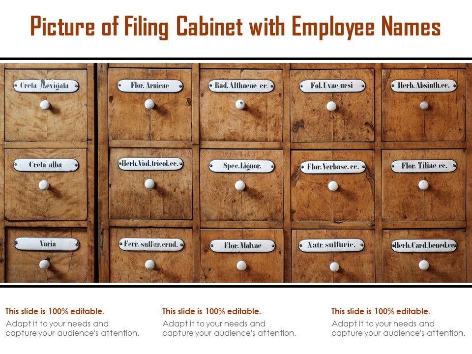 Picture Of Filing Cabinet With Employee Names Ppt PowerPoint ... Picture Of Filing Cabinet With Employee Names Ppt PowerPoint ...