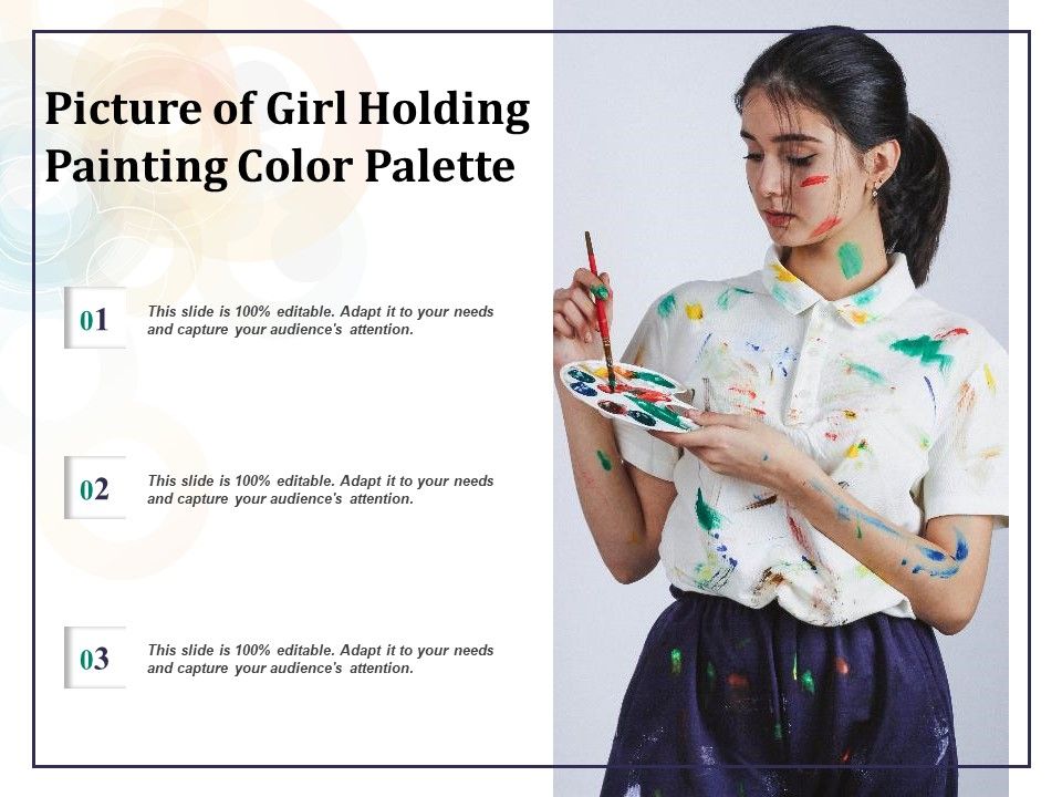 Picture Of Girl Holding Painting Color Palette Ppt PowerPoint ...