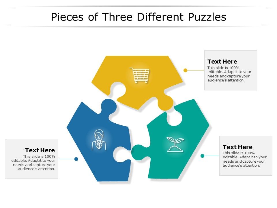 Pieces Of Three Different Puzzles Ppt PowerPoint Presentation Infographic T