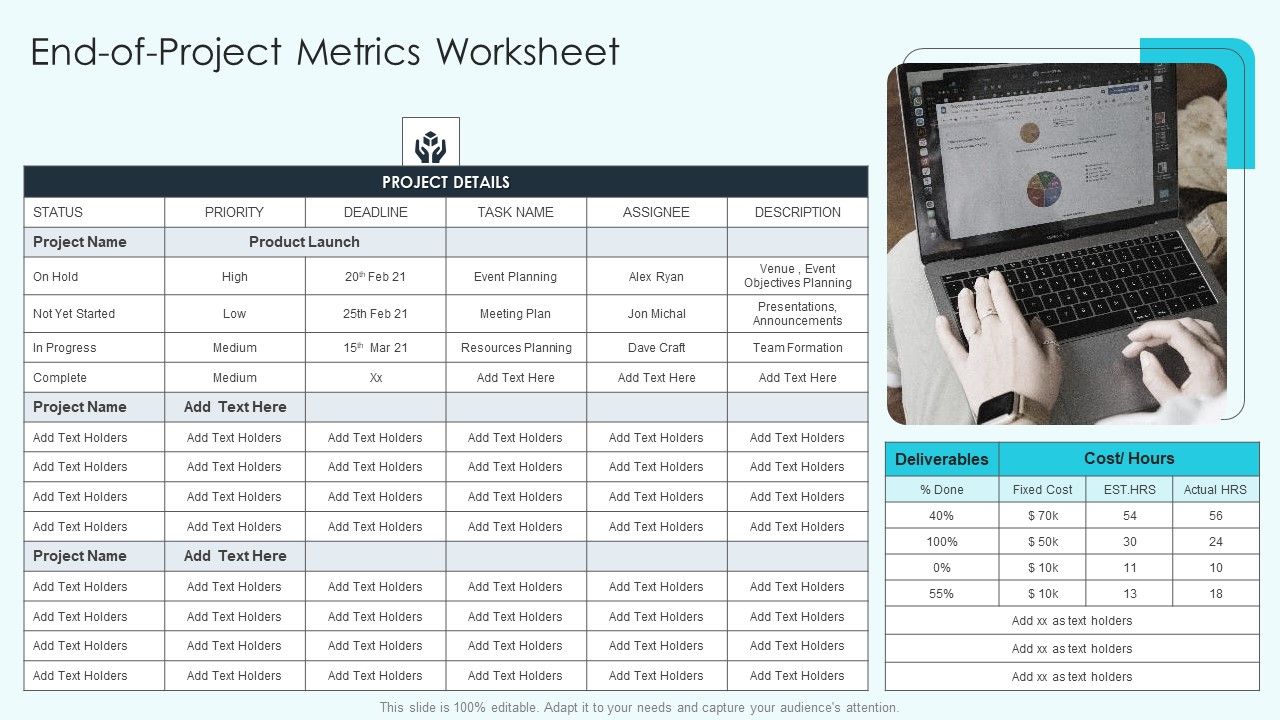 Project Administration Kpis End Of Project Metrics Worksheet Slides PDF Project Administration Kpis End Of Project Metrics Worksheet Slides PDF