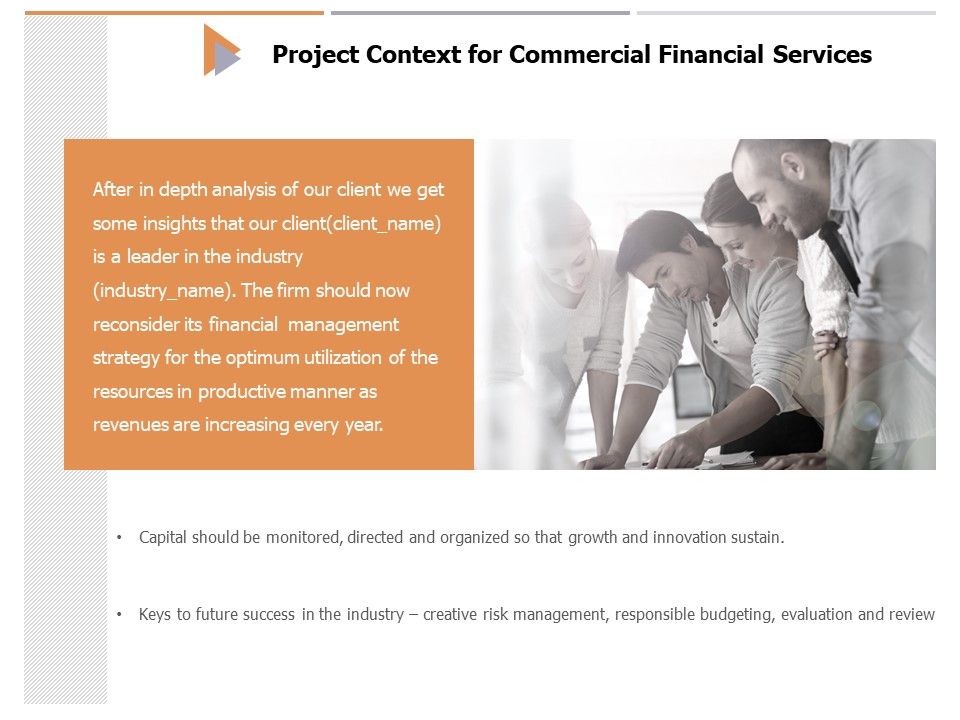 Project Context For Commercial Financial Services Ppt PowerPoint Presentati