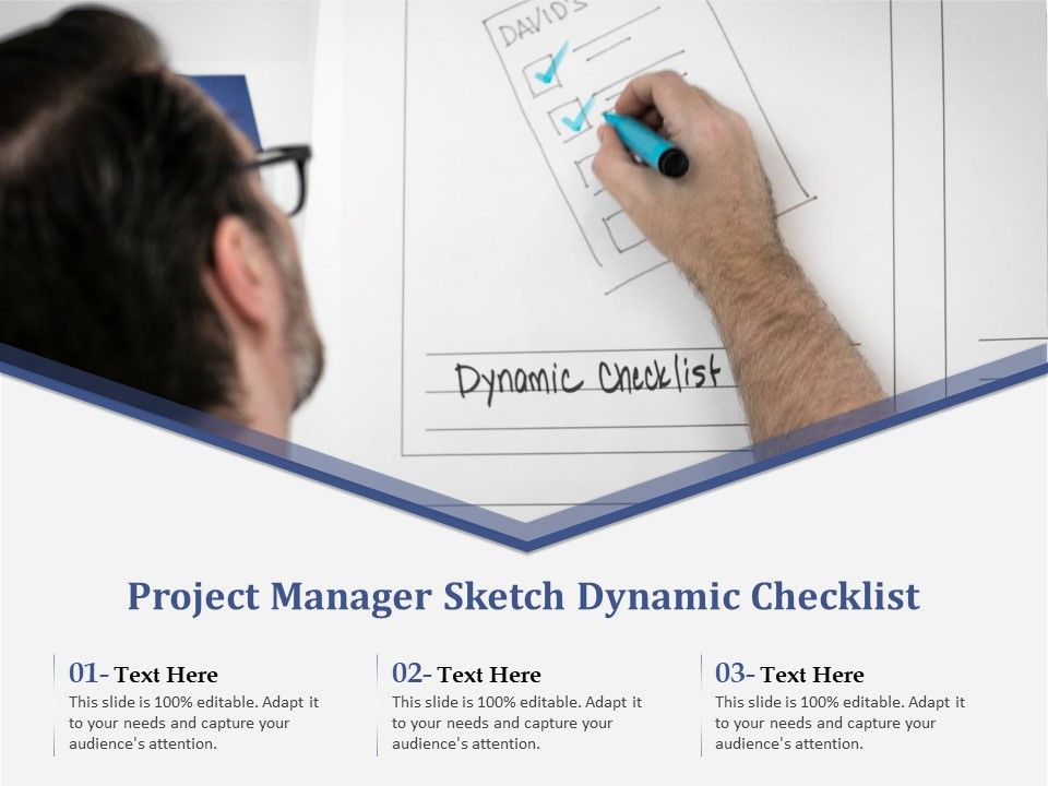 Project Manager Sketch Dynamic Checklist Ppt PowerPoint Presentation Styles