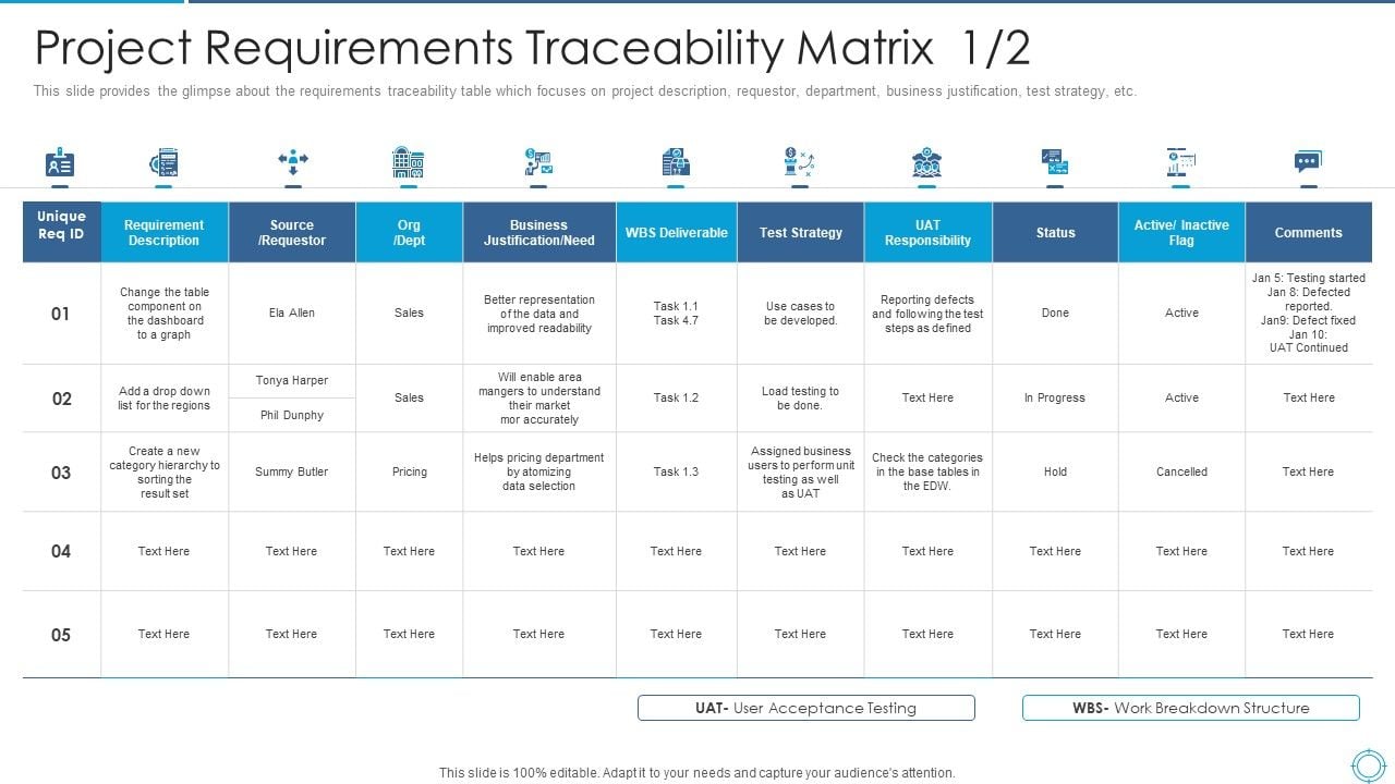 Project Requirements Traceability Matrix Strategy Portrait PDF Project Requirements Traceability Matrix Strategy Portrait PDF