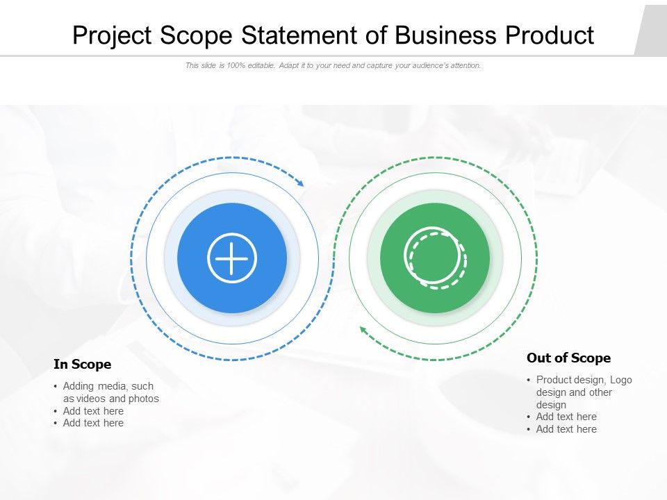 Project Scope Statement Of Business Product Ppt PowerPoint Presentation File Summary PDF