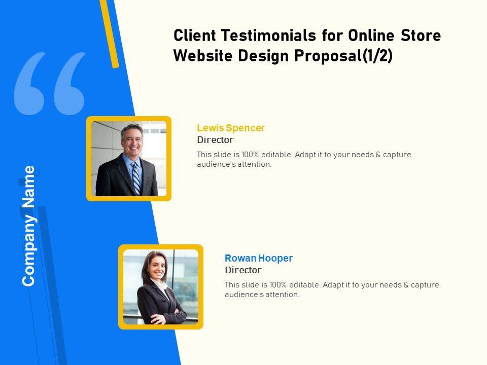 Proposal For Ecommerce Website Development Client Testimonials For ...