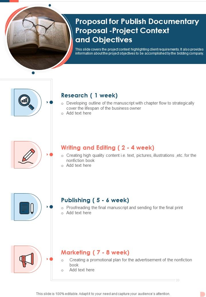 Proposal For Publish Documentary Proposal Project Context Objectives One Pa