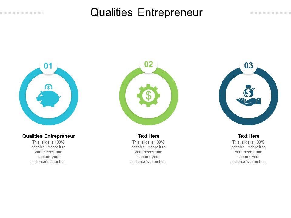 Qualities Entrepreneur Ppt PowerPoint Presentation Professional Show Cpb Pdf