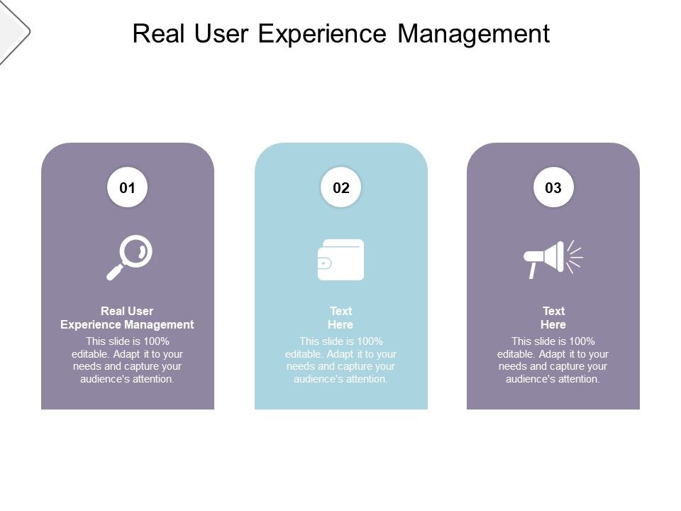 Real User Experience Management Ppt PowerPoint Presentation Layouts Layout Ideas Cpb Pdf