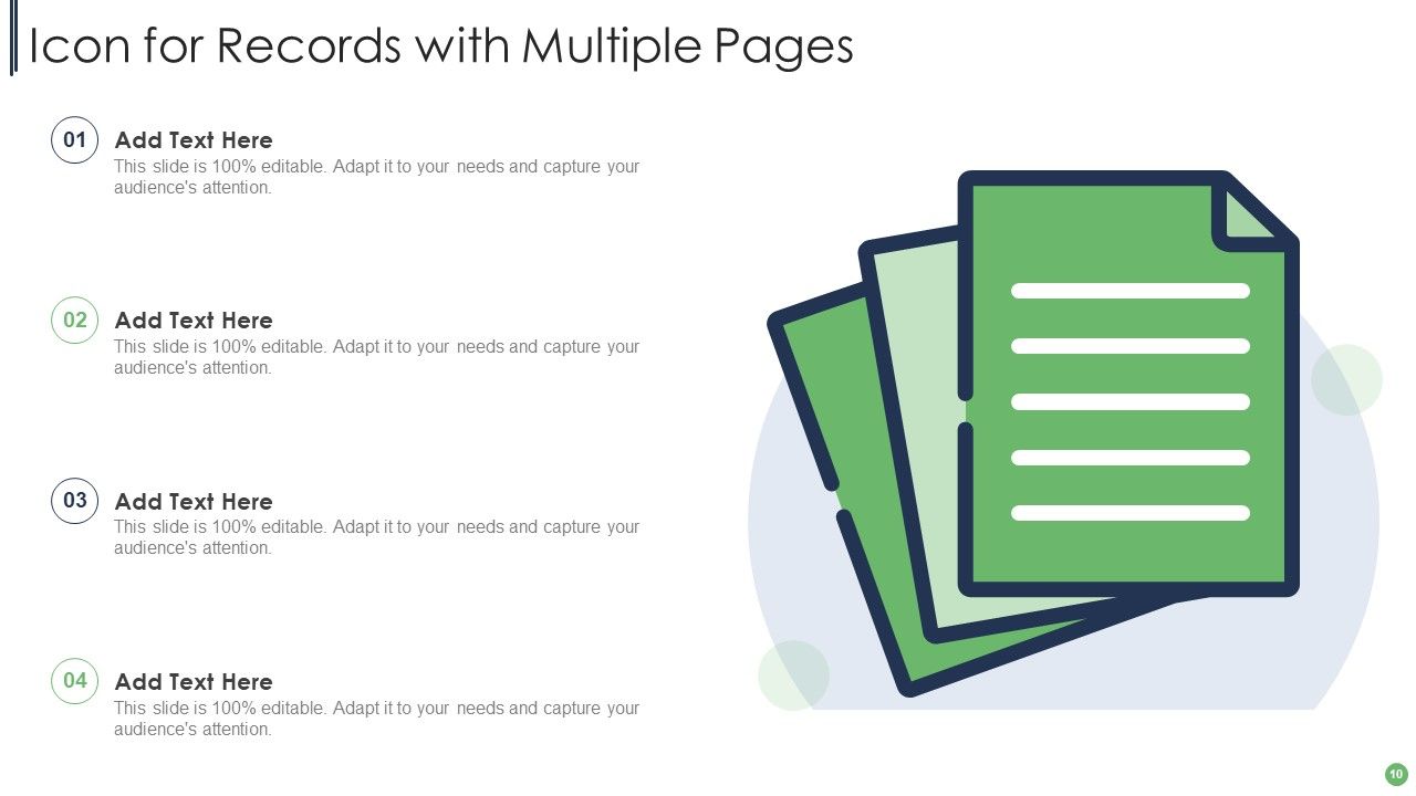 Records Icon Ppt PowerPoint Presentation Complete Deck With Slides