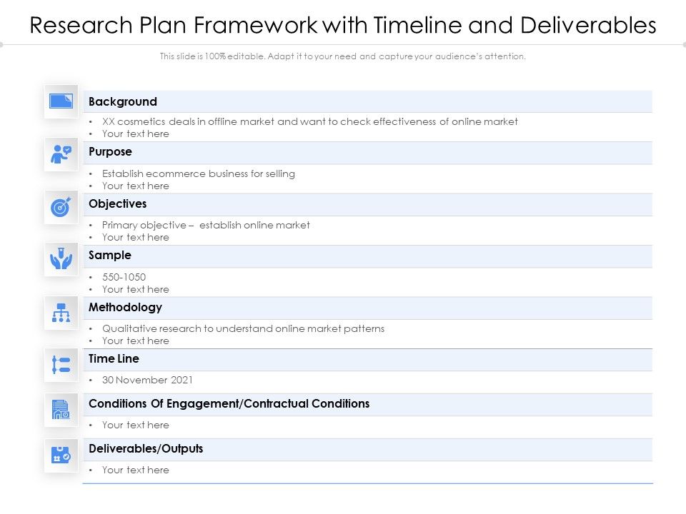Research Plan Framework With Timeline And Deliverables Ppt PowerPoint ... Research Plan Framework With Timeline And Deliverables Ppt PowerPoint ...