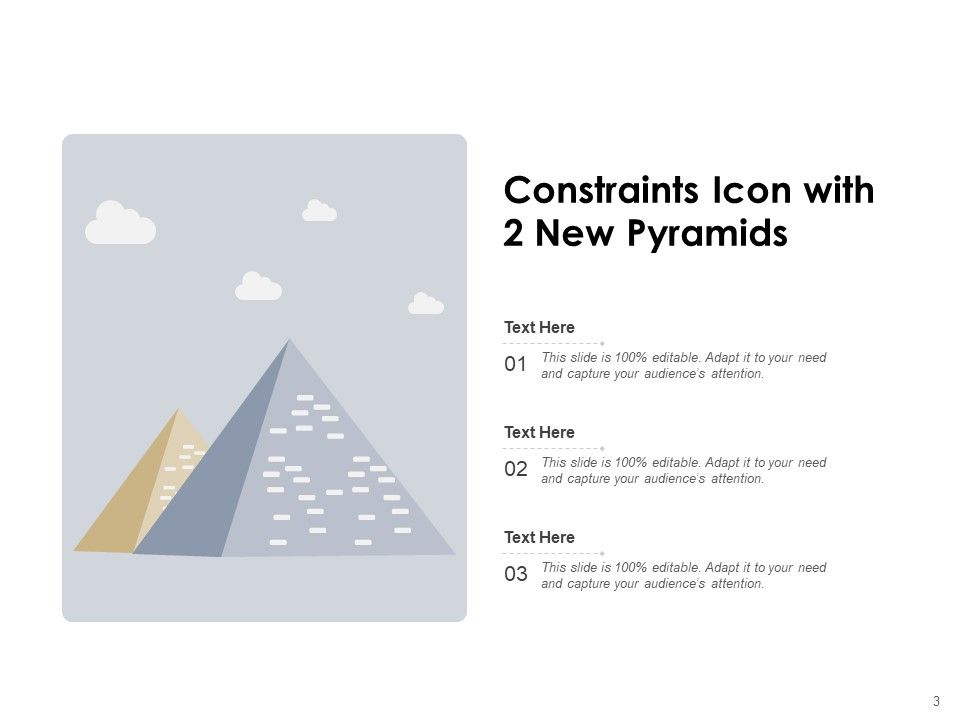 Restriction Icon Constraints Icon Pyramids Ppt Powerpoint Presentation