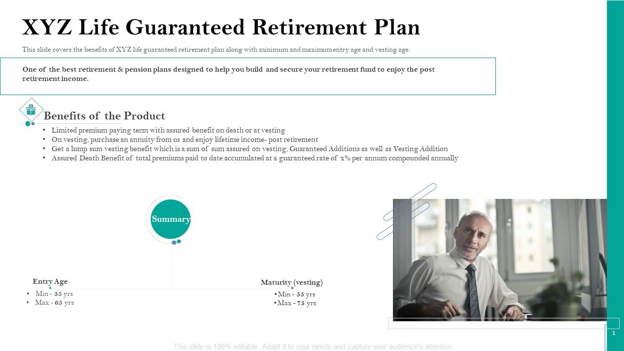Retirement Insurance Benefit Plan XYZ Life Guaranteed Retirement Plan ... Retirement Insurance Benefit Plan XYZ Life Guaranteed Retirement Plan ...