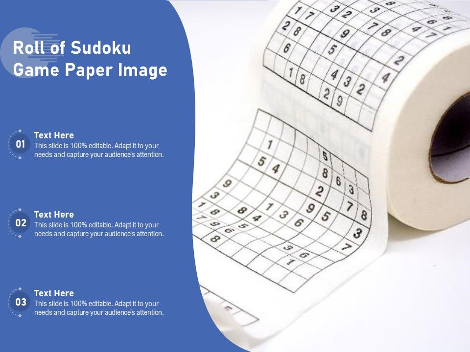 Roll Of Sudoku Game Paper Image Ppt Powerpoint Presentation Pictures