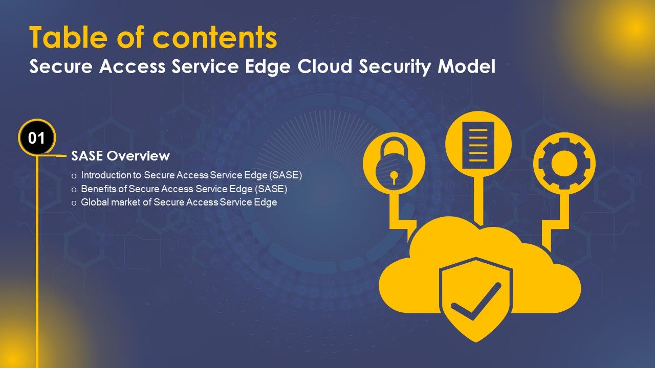 Secure Access Service Edge Cloud Security Model Table Of Contents Ppt Layouts Format Ideas PDF