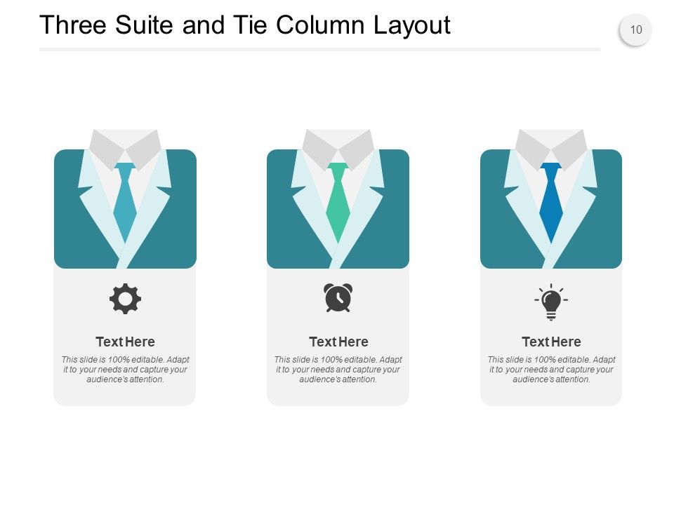Simple Three Column CSS Layout Content Icons Strip Layout Ppt PowerPoint Presentation Complete Deck
