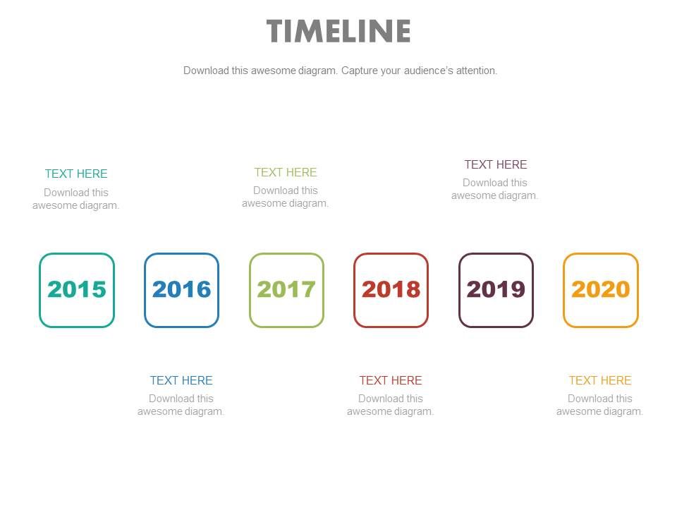 Six Staged Year Based Linear Timeline Powerpoint Slides Six Staged Year Based Linear Timeline Powerpoint Slides