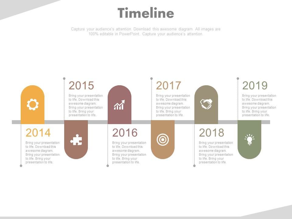 Six Staged Year Based Timeline For Business Target Powerpoint Slides Six Staged Year Based Timeline For Business Target Powerpoint Slides