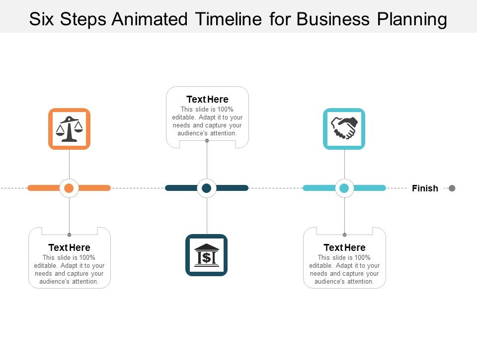 Six Steps Animated Timeline For Business Planning Ppt PowerPoint Presentati