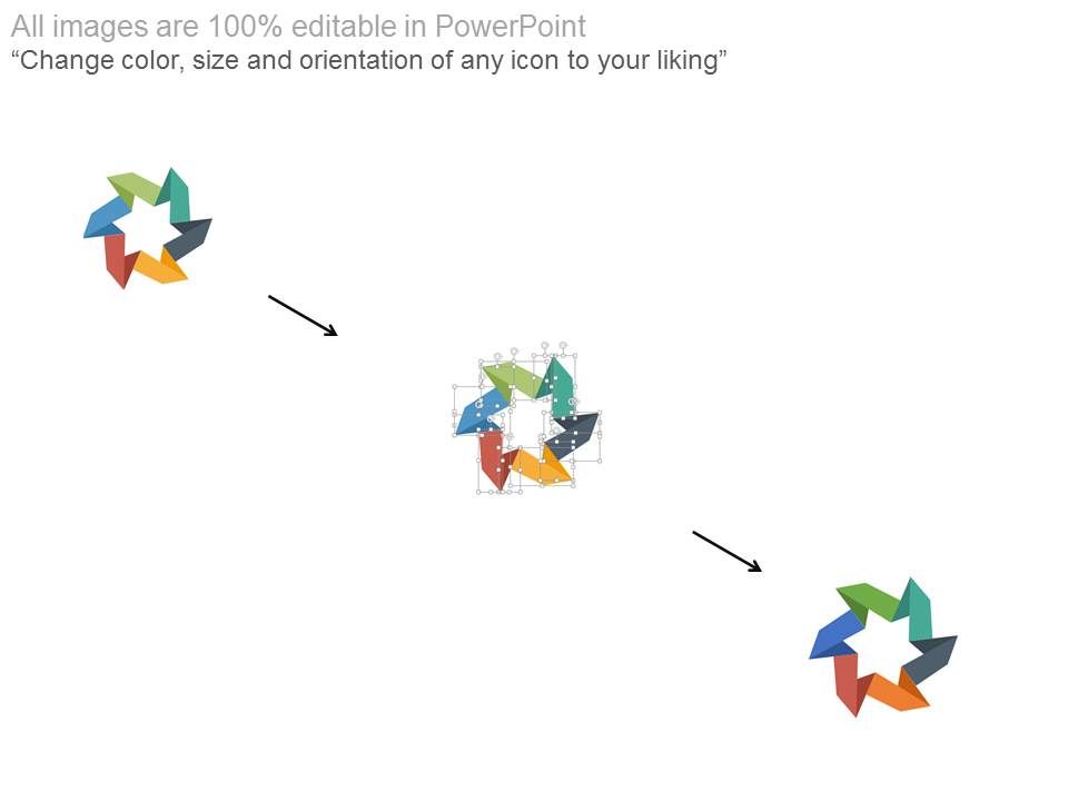 Six Steps Circular Chart For Workflow Powerpoint Slides