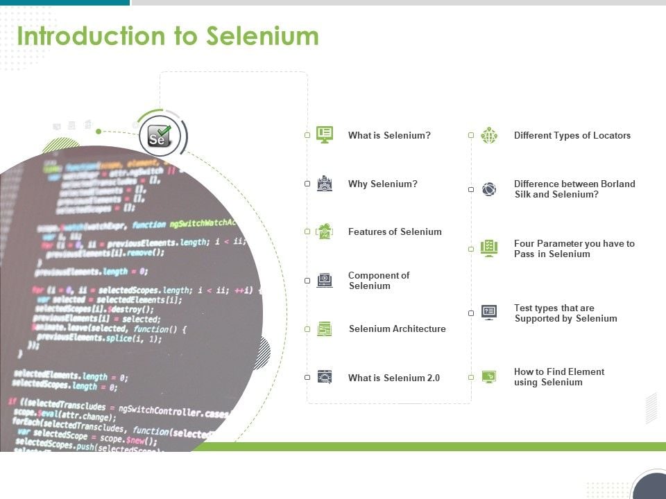 Software Testing Framework For Learners Introduction To Selenium Ppt Powerpoint Presentation