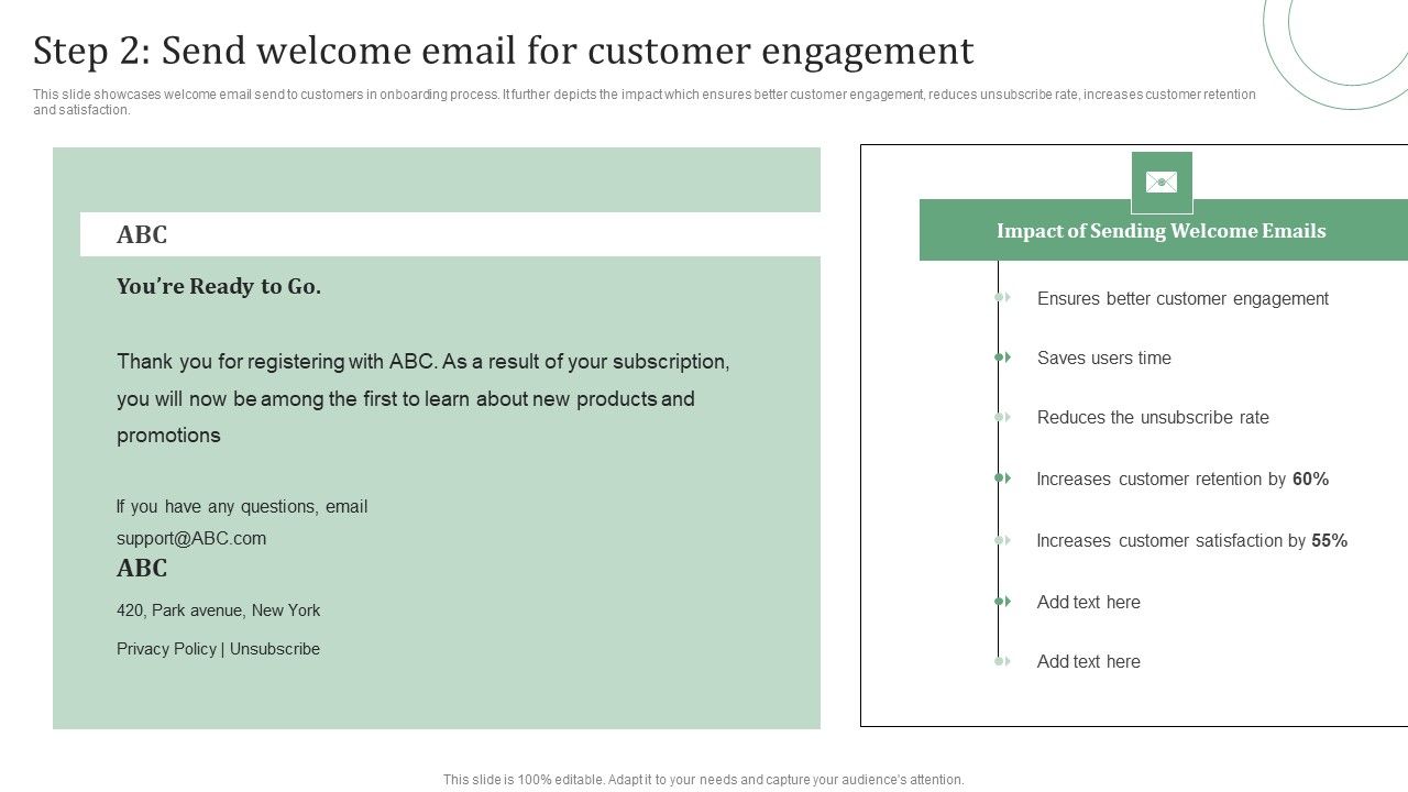 Standard Approaches For Client Onboarding Journey Step 2 Send Welcome Email Inspiration Pdf