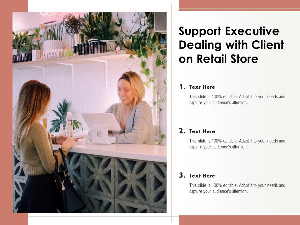 Support Executive Dealing With Client On Retail Store Ppt PowerPoint ...