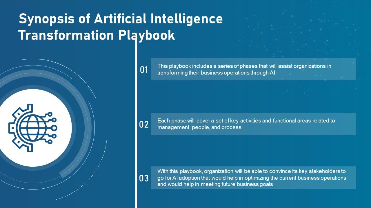 Synopsis Of Artificial Intelligence Transformation Playbook ... Synopsis Of Artificial Intelligence Transformation Playbook ...