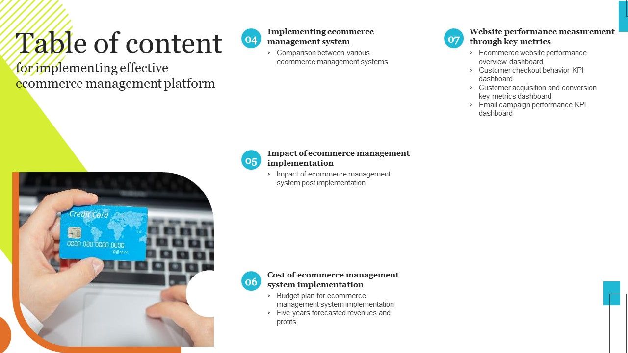 Table Of Content For Implementing Effective Ecommerce Management ... Table Of Content For Implementing Effective Ecommerce Management ...