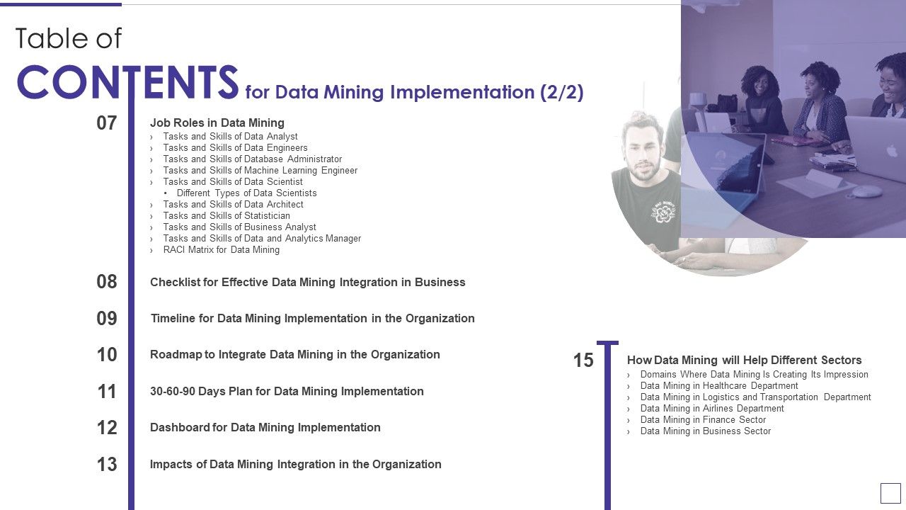 Table Of Contents For Data Mining Implementation Tips Rules Pdf