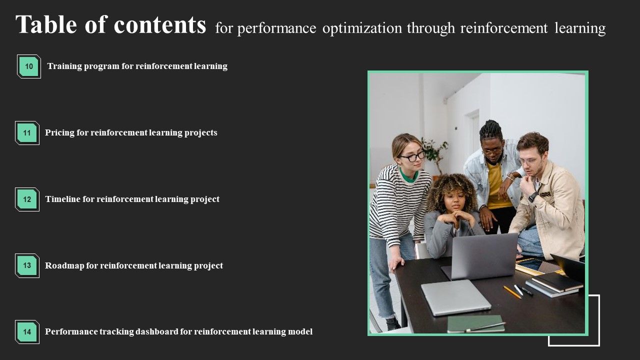Table Of Contents For Performance Optimization Through Reinforcement Learning Introduction PDF