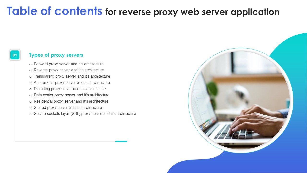 Table Of Contents For Reverse Proxy Web Server Application Ppt File Deck Pdf