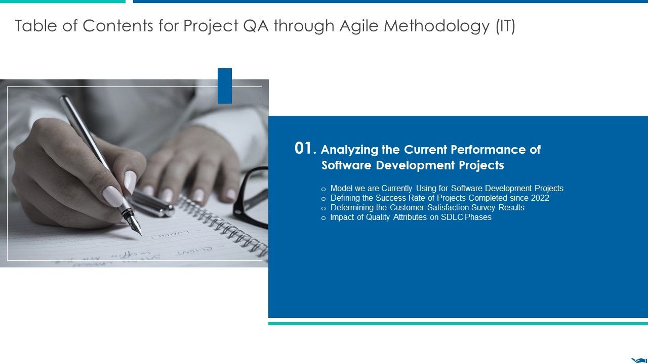 Table Of Contents Forproject Qa Through Agile Methodology It Tips Information Pdf